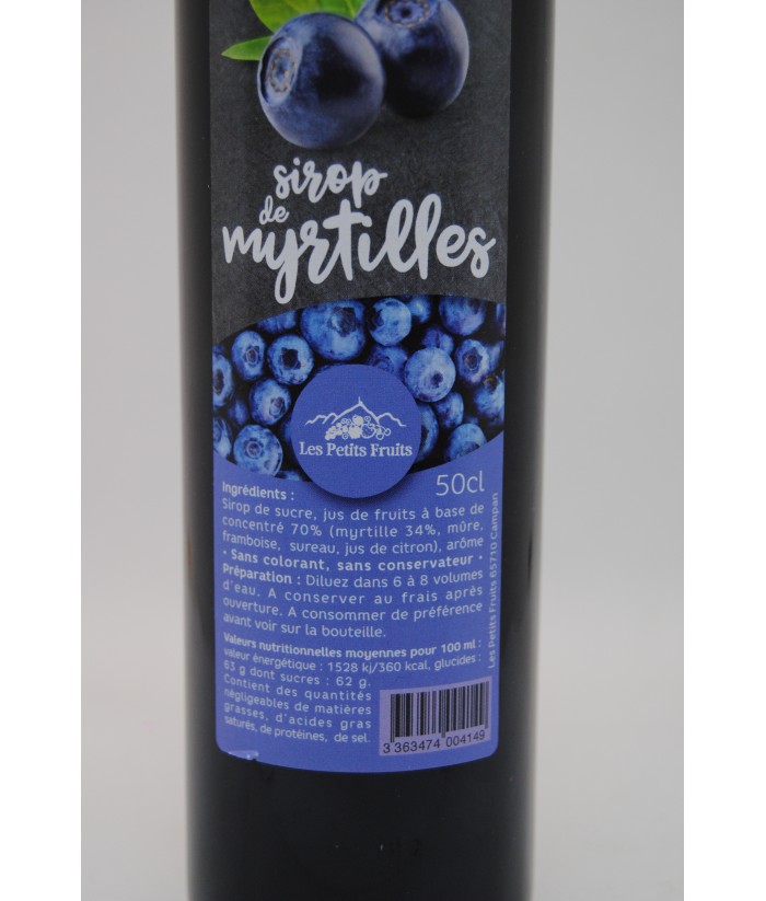 Sirop artisanal Myrtille Hautes-Pyrénées